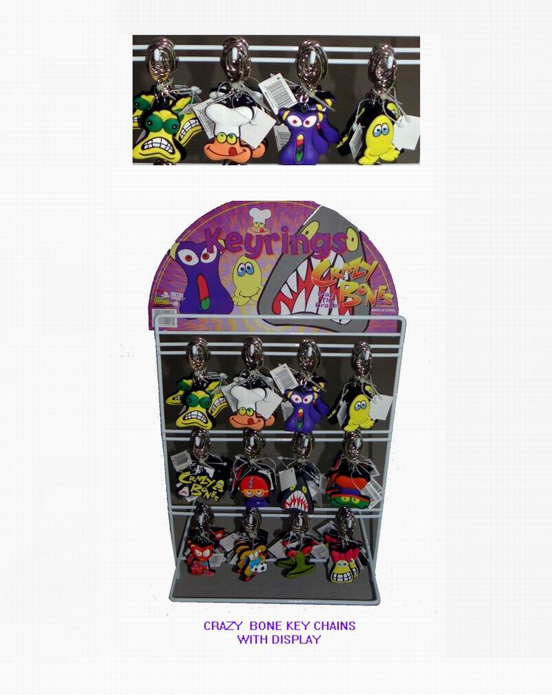 Buy Crazy Bones Keychains with Metal Rack Display Cheap | H&J ...